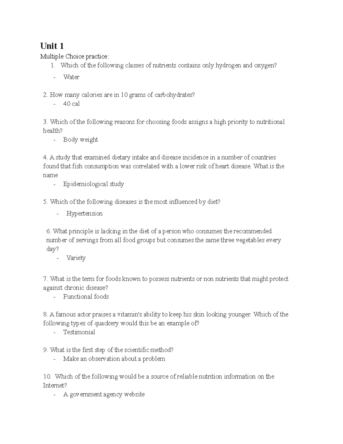 HNSC Midterm Lecture summarized notes - HNSC1210 - U of M - Studocu