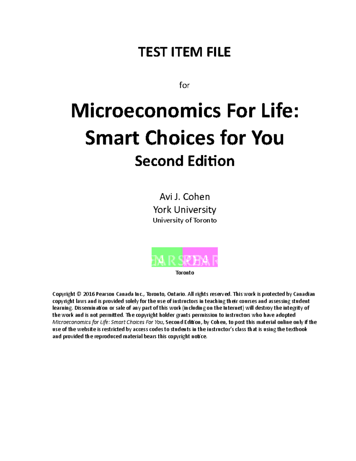 Chapter 1 - Macroeconomics or Microeconomic quiz - TEST ITEM FILE for ...
