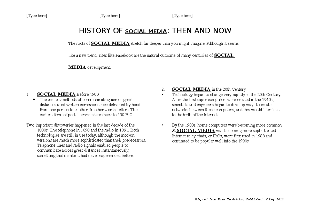 Question 6 2022 Edited - [Type here] [Type here] [Type here] HISTORY OF ...