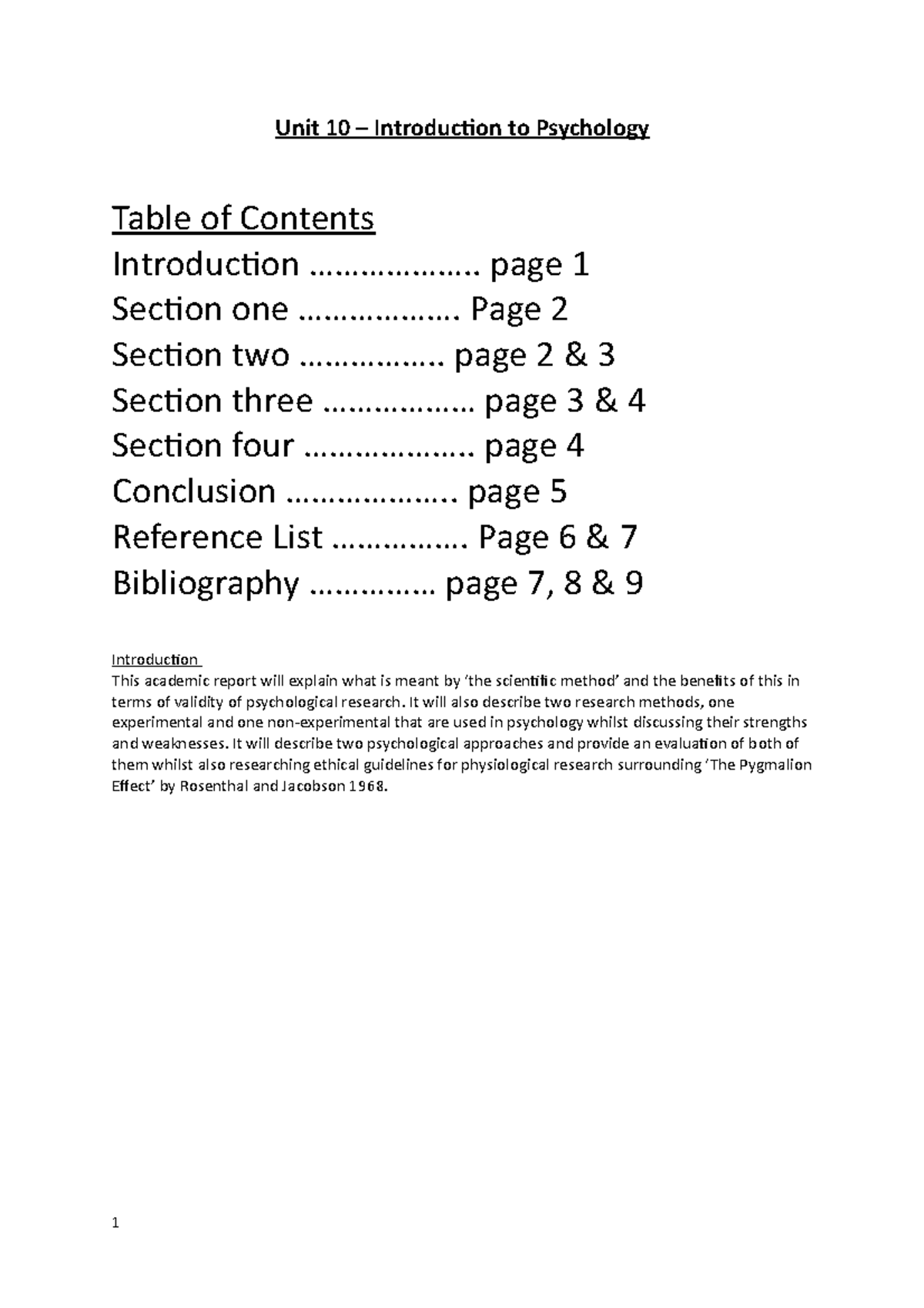 Unit 10 - introduction to psychology - Unit 10 – Introduction to ...