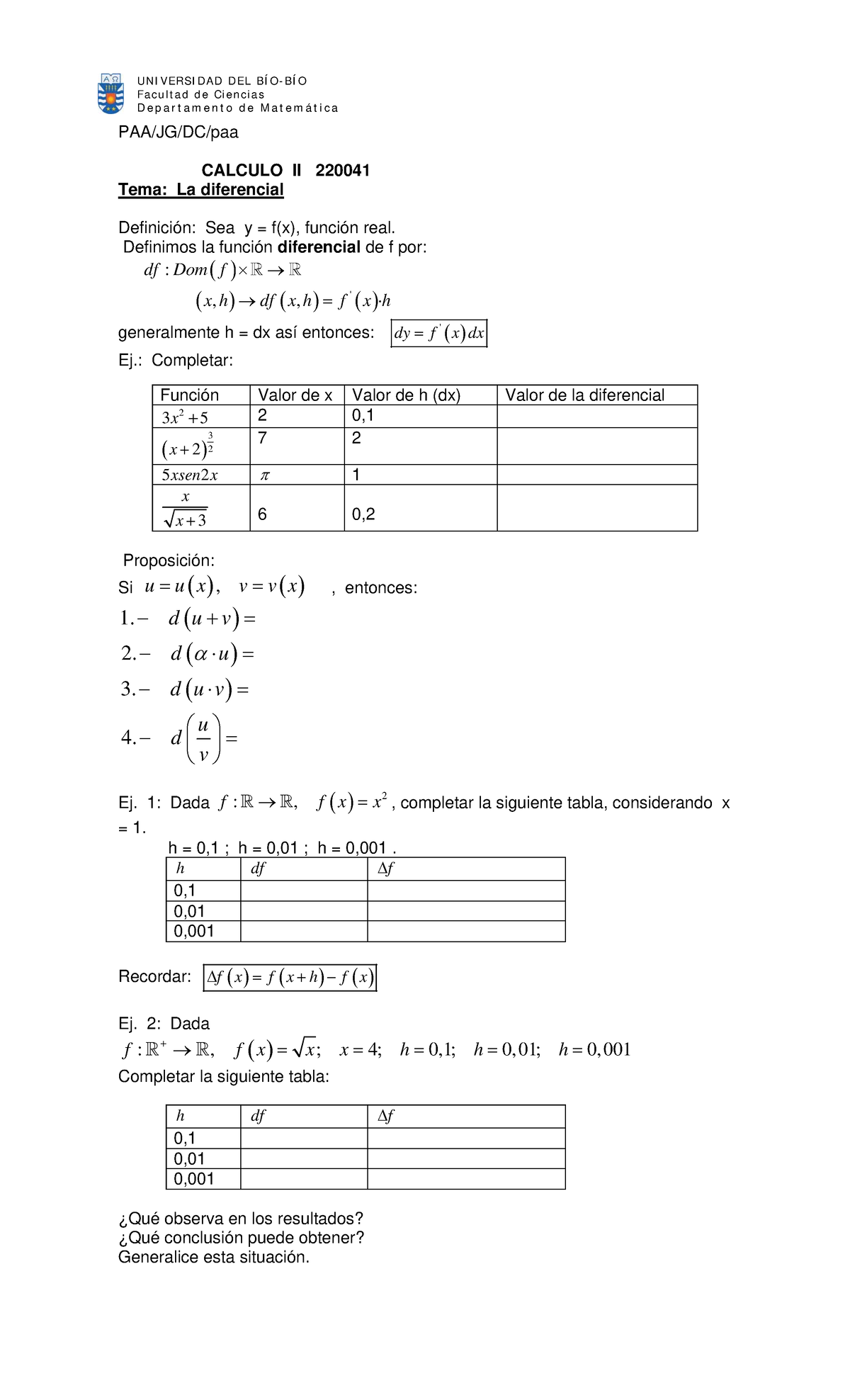 Apuntes de calculo ii antiderivadas integral indefinida - PAA/JG/DC/paa ...