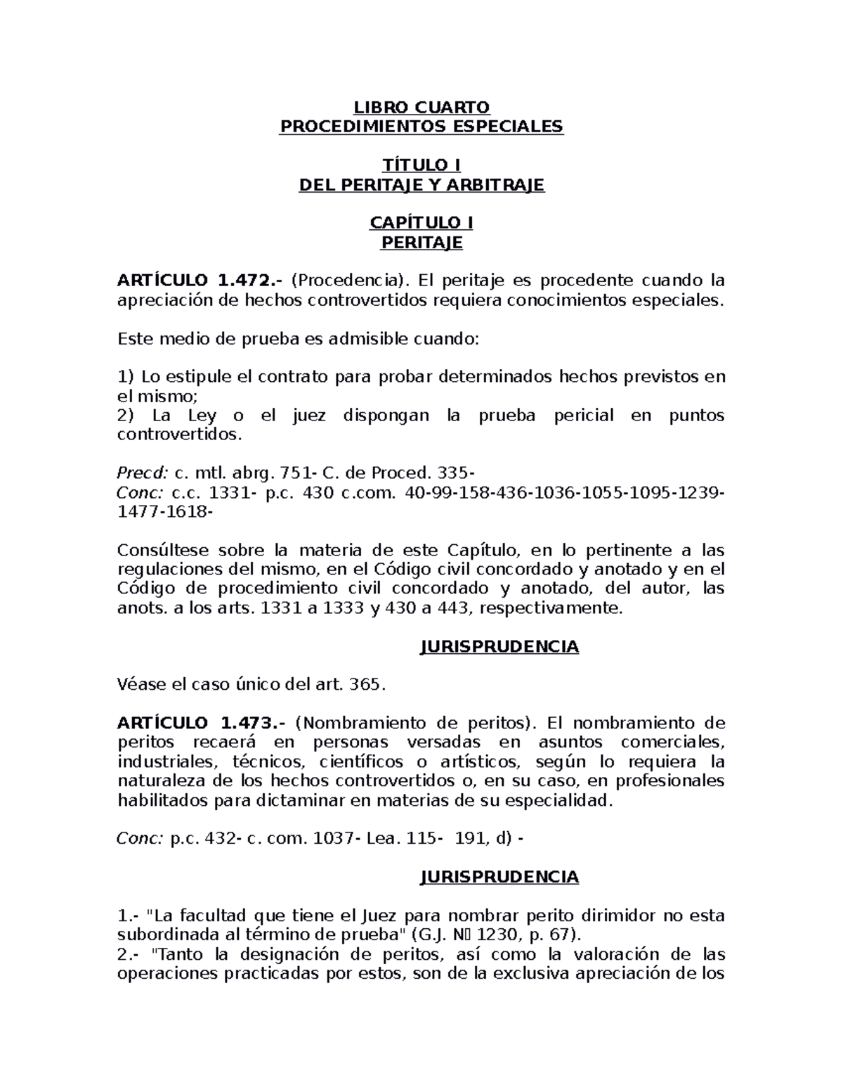 CMG-CC5000 - Libro Cuarto - LIBRO CUARTO PROCEDIMIENTOS ESPECIALES ...