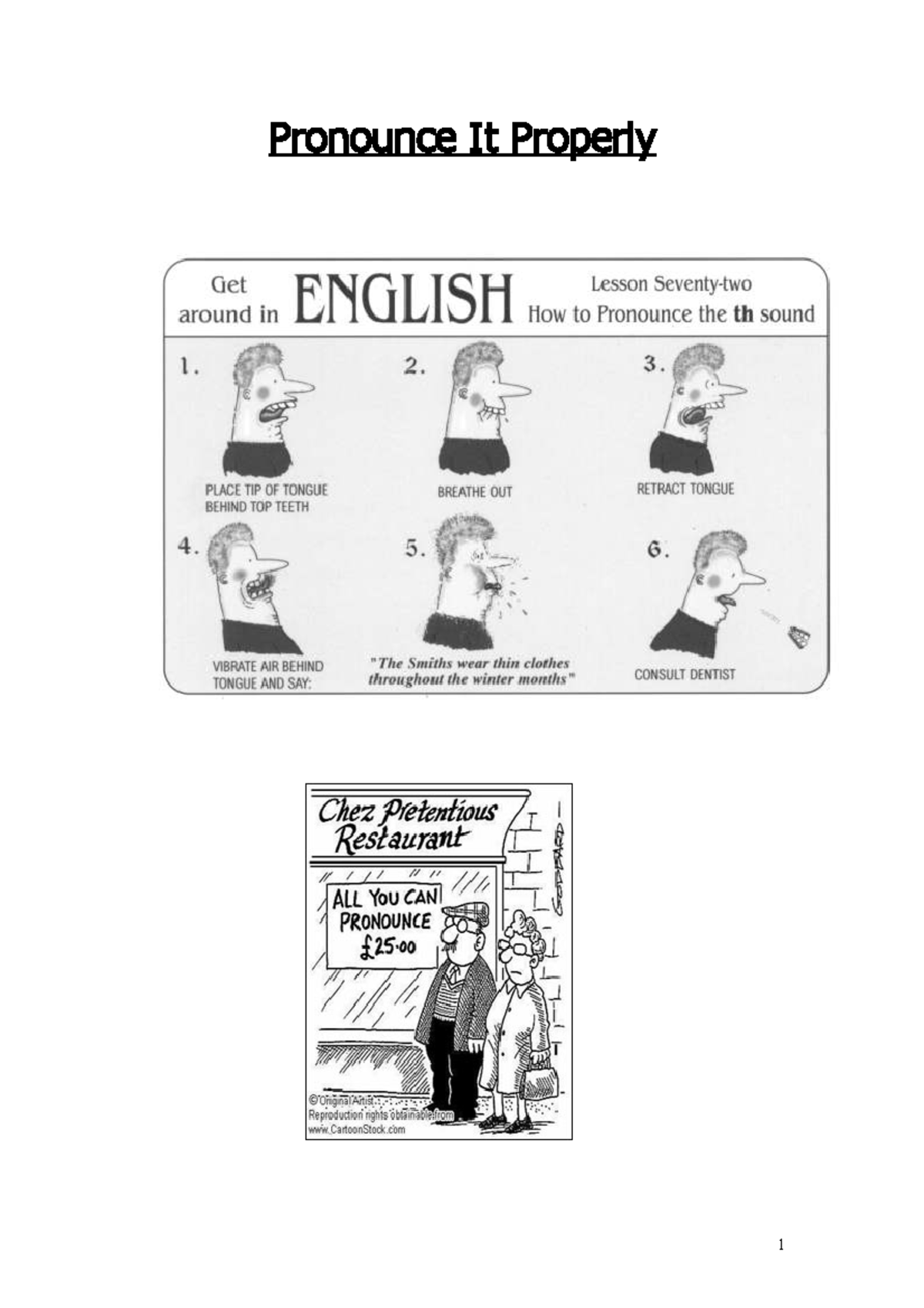 Pronounce It Properly - Uitspraak Engels - Pronounce It Properly 1 A1 ...