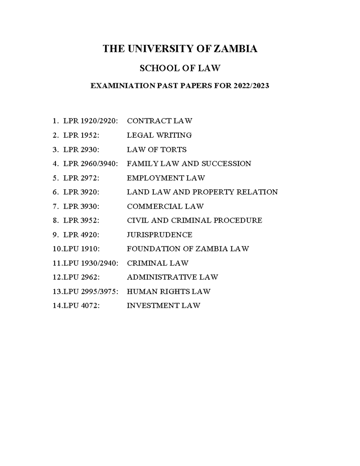 School OF LAW - UG - Soga - THE UNIVERSITY OF ZAMBIA SCHOOL OF LAW ...