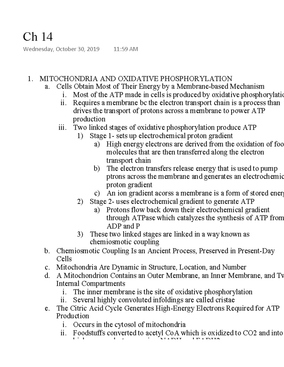 Ch 14 - Lecture notes 14 - Warning: TT: undefined function: 32 ...