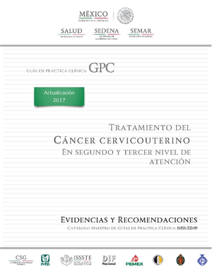 Cacu 2 - CACU - GUÍA DE PRÁCTICA CLÍNICA GPC Tratamiento del CÁNCER ...