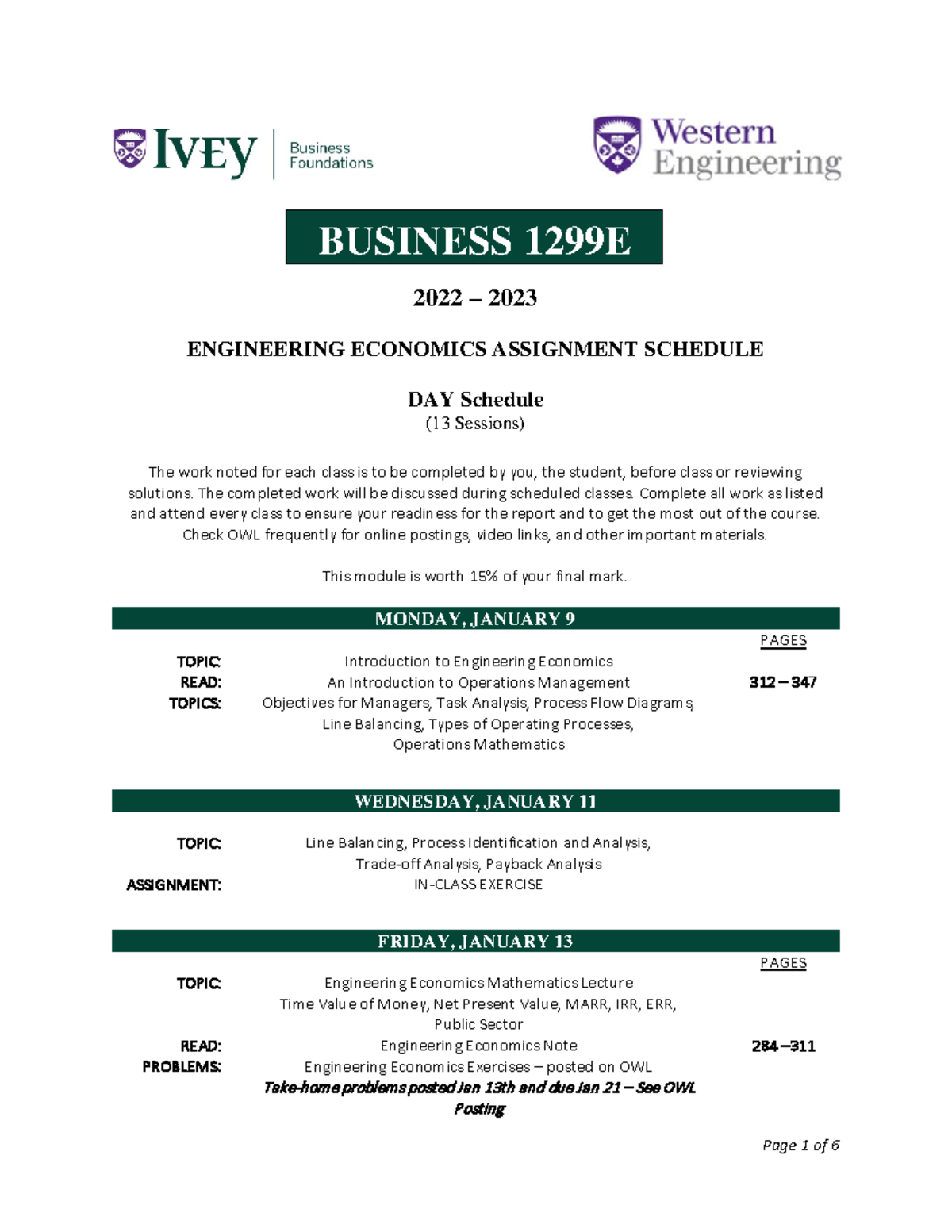 1299E+ENG+ECON+Assignment+Schedule+2022-23+Day - 2022 – 2023 ...