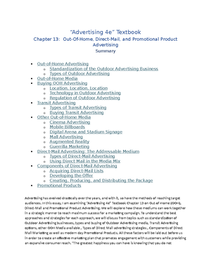 Chapter 14 of Advertising 4E - media planning and buying - “Advertising ...