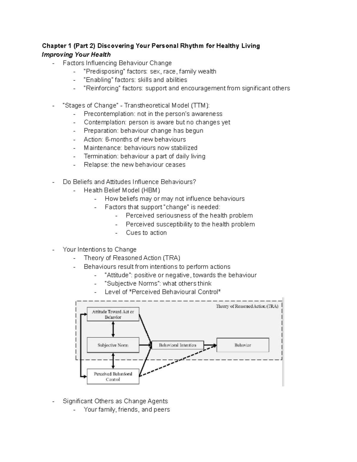 HLTH Cheat Sheet - health final notes - Chapter 1 (Part 2) Discovering ...