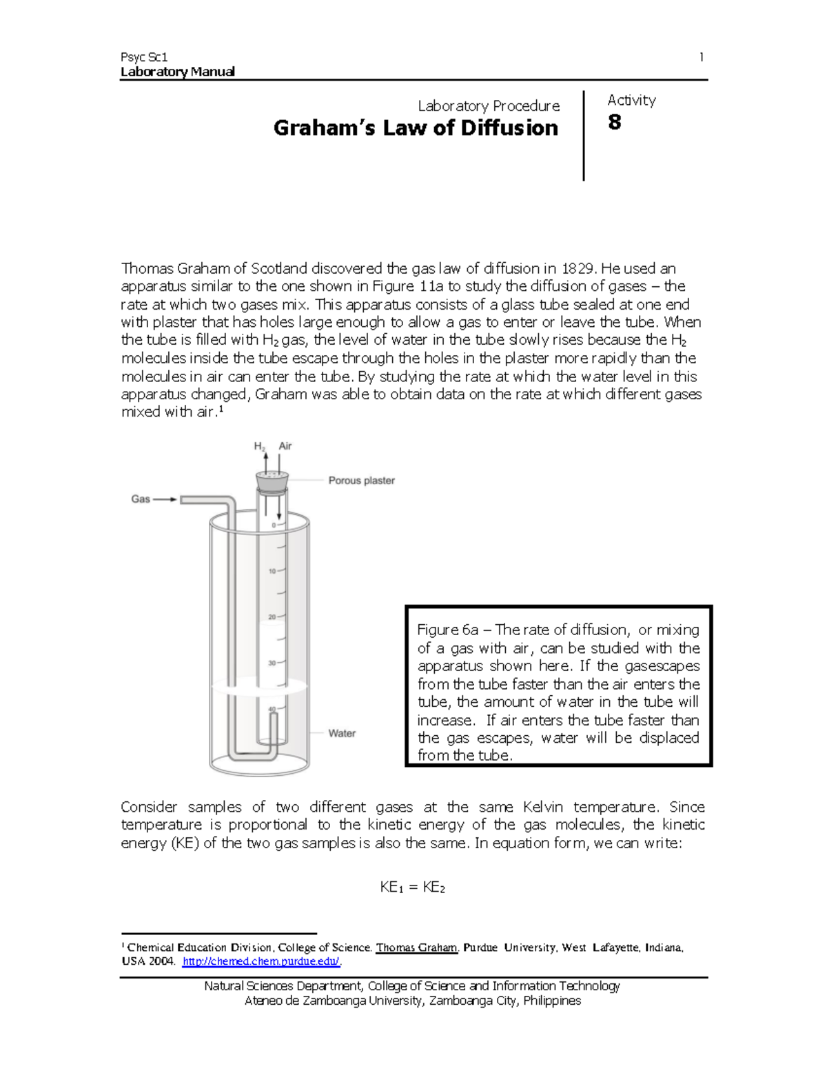 PSYC SC1 Act 8 Grahams Law of Diffusion Revised 04192022 - Laboratory ...
