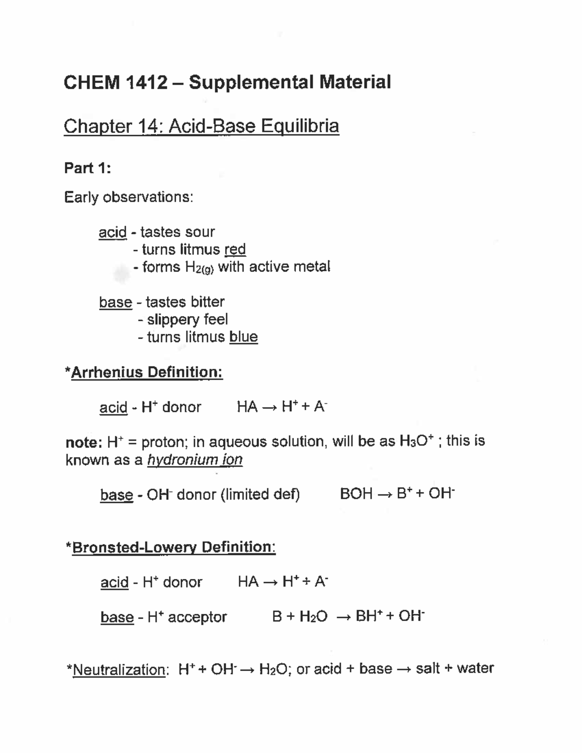 CHEM 1412 online - Ch. 14 part 1 - CHEM 1412 - Studocu