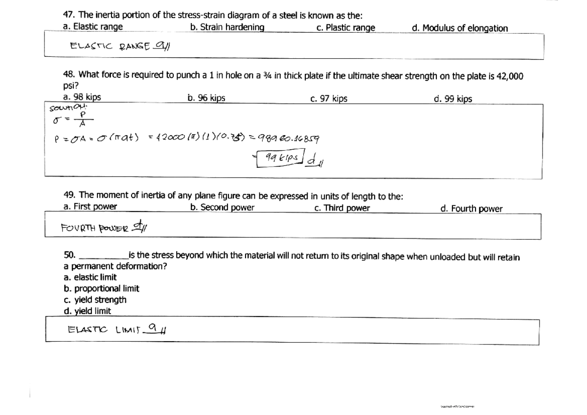 Strength of Materials LA 8.ESAS part 8 - Electrical Engineering - Studocu