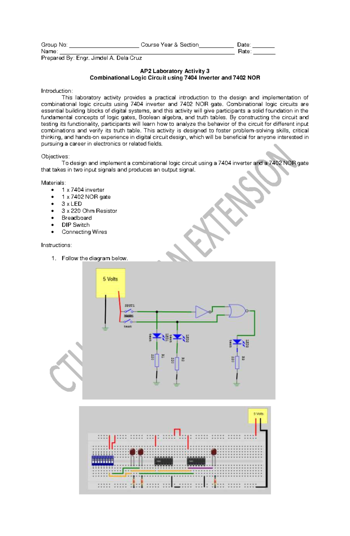 Laboratory-Activity 3 - Group No: ______________________ Course Year ...