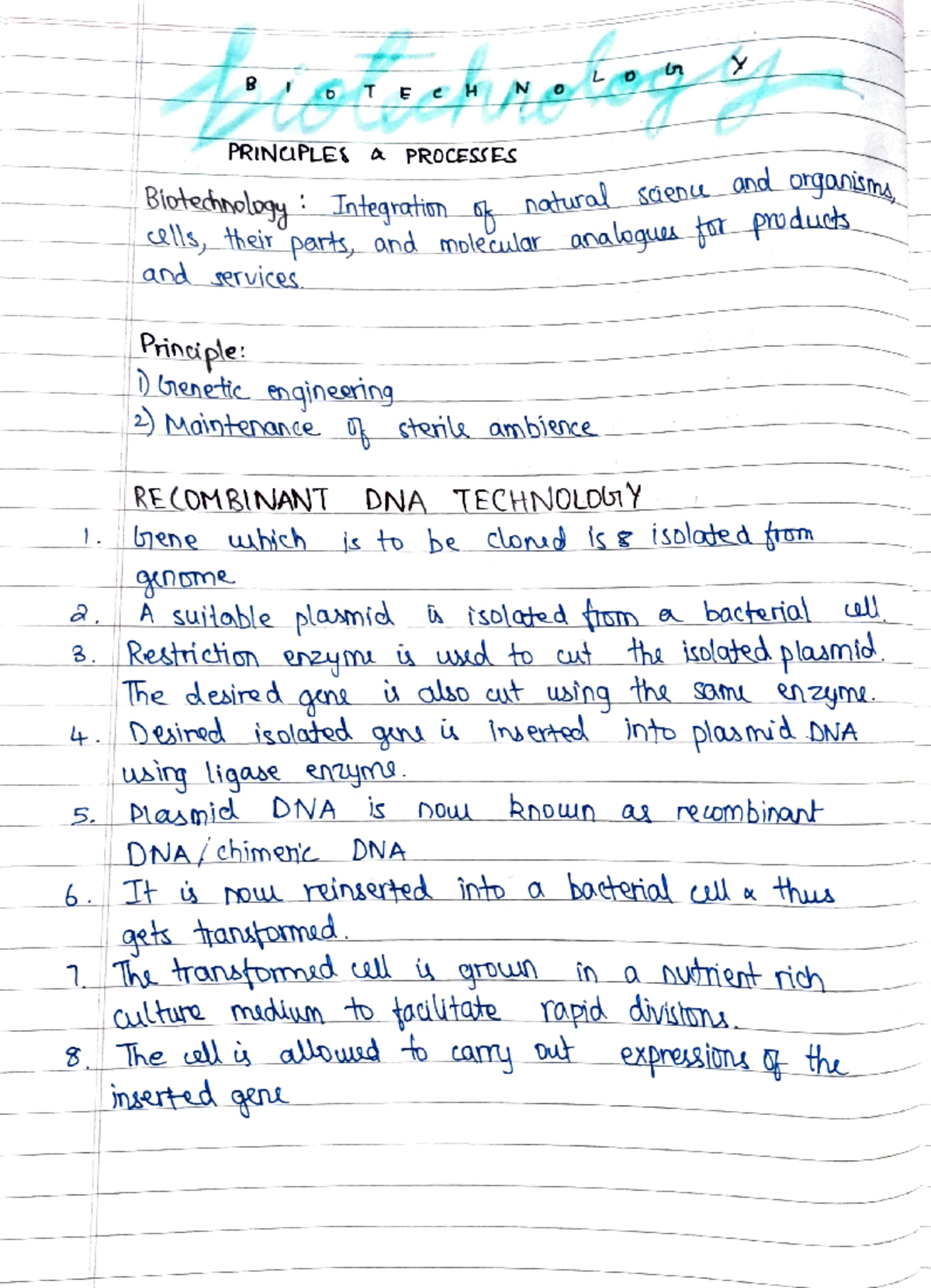 Biotechnology - Principles & Processes - B 3. TEe H PRINaPLES a ...