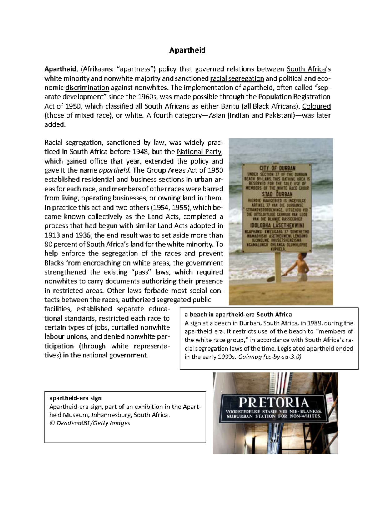 Apartheid encyclopedia britannica - Apartheid Apartheid , (Afrikaans ...