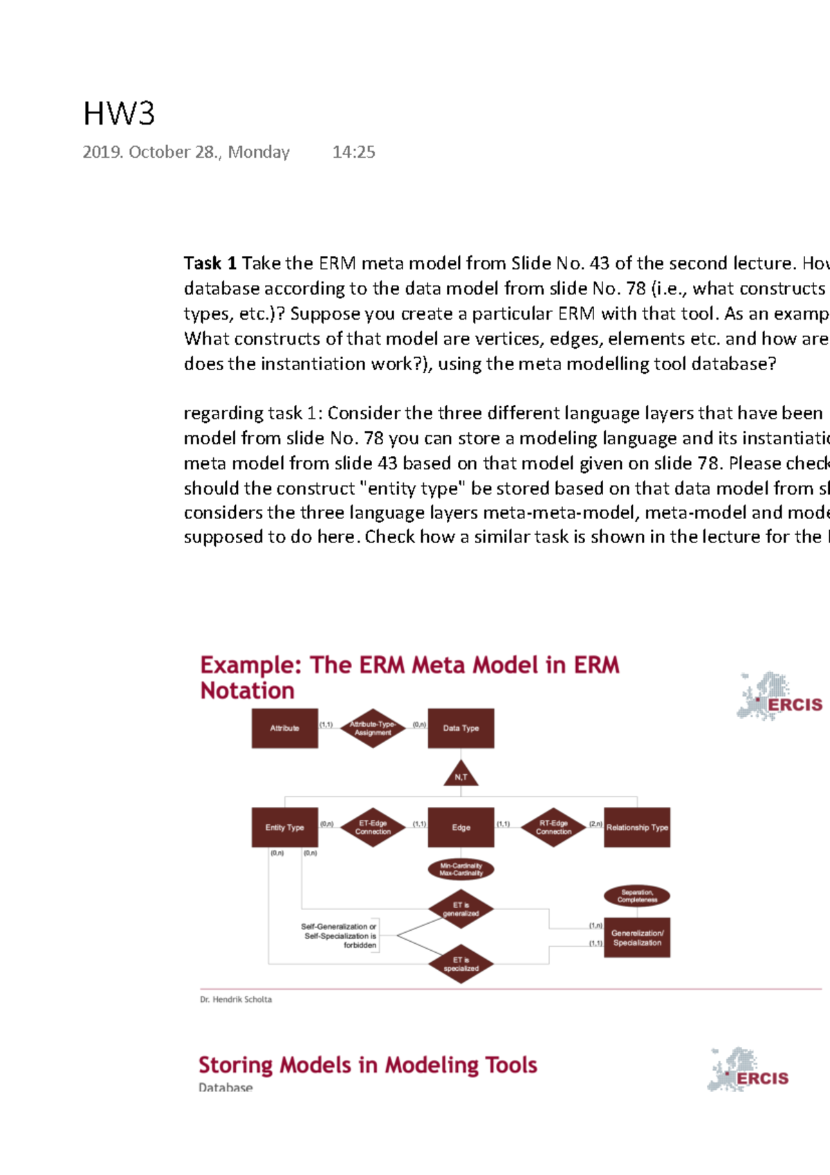 HW3 - Task and solution - Information Modeling - WWU - StuDocu