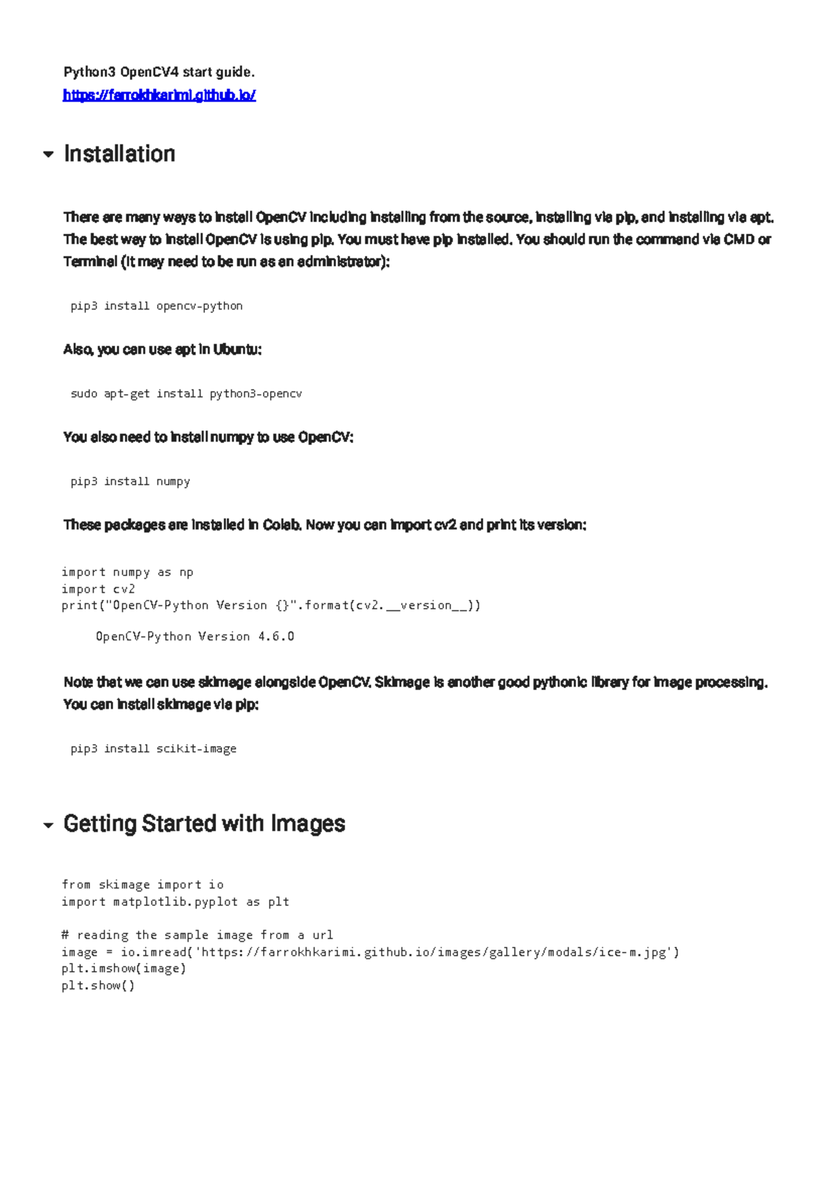 Getting Started with Open CV - Colaboratory - Python3 OpenCV4 start ...
