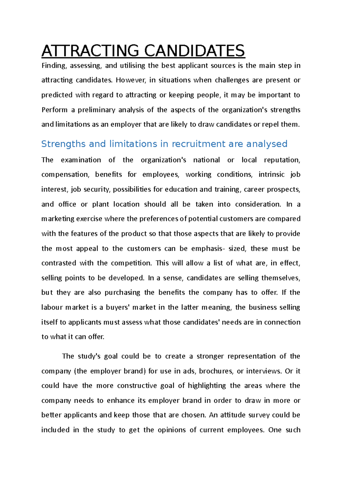 Attracting Candidates - ATTRACTING CANDIDATES Finding, assessing, and ...