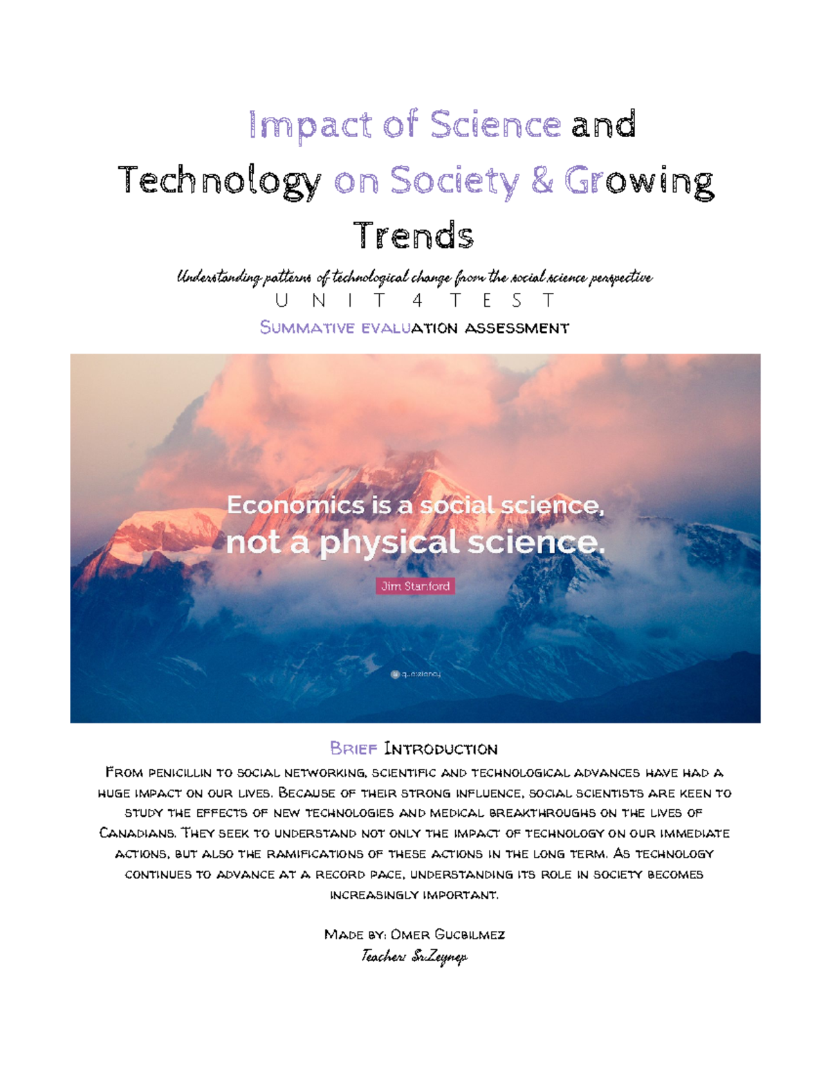 Impact of Science and Technology on Society & Growing Trends - SOCWORK ...