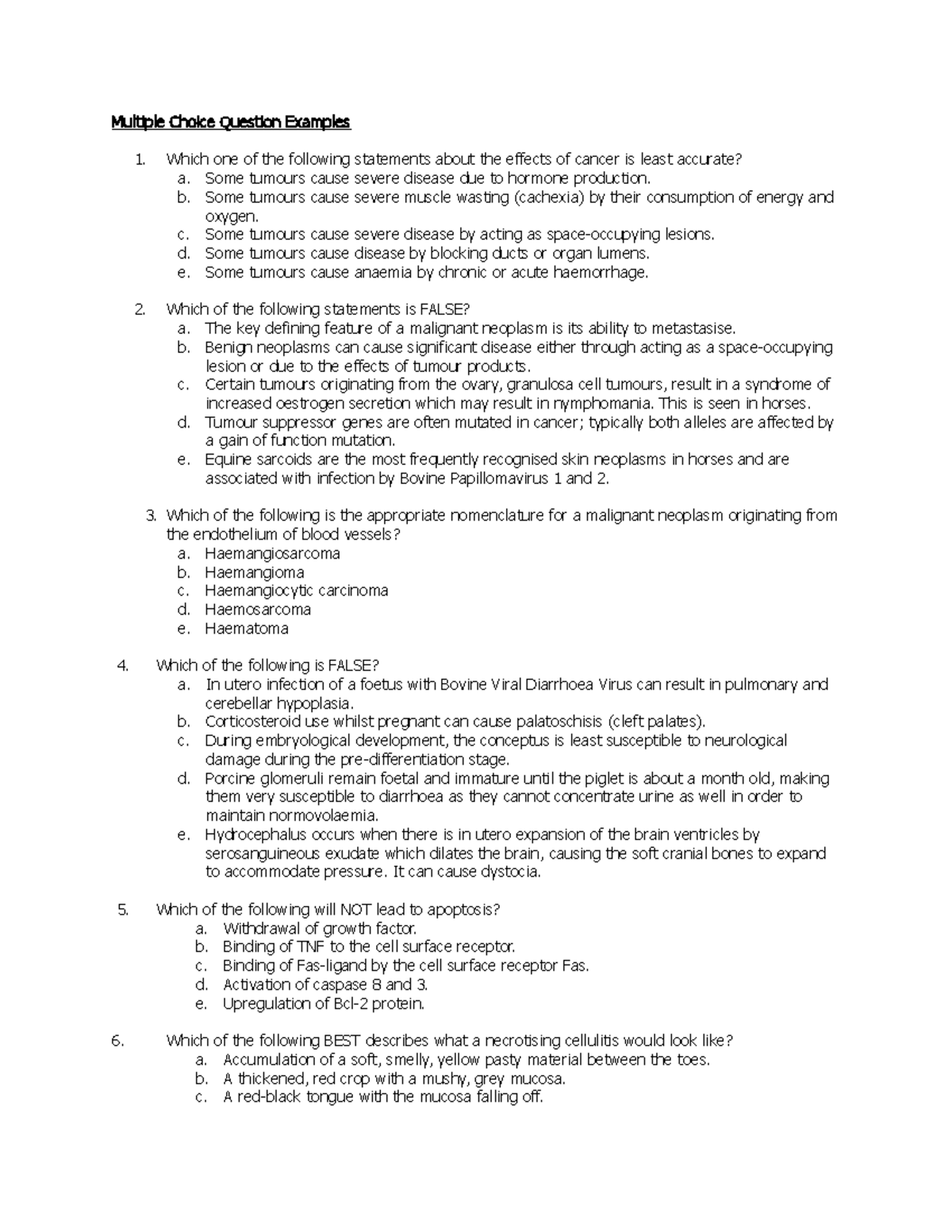 Exam 11 June, questions - Multiple Choice Question Examples 1. Which ...