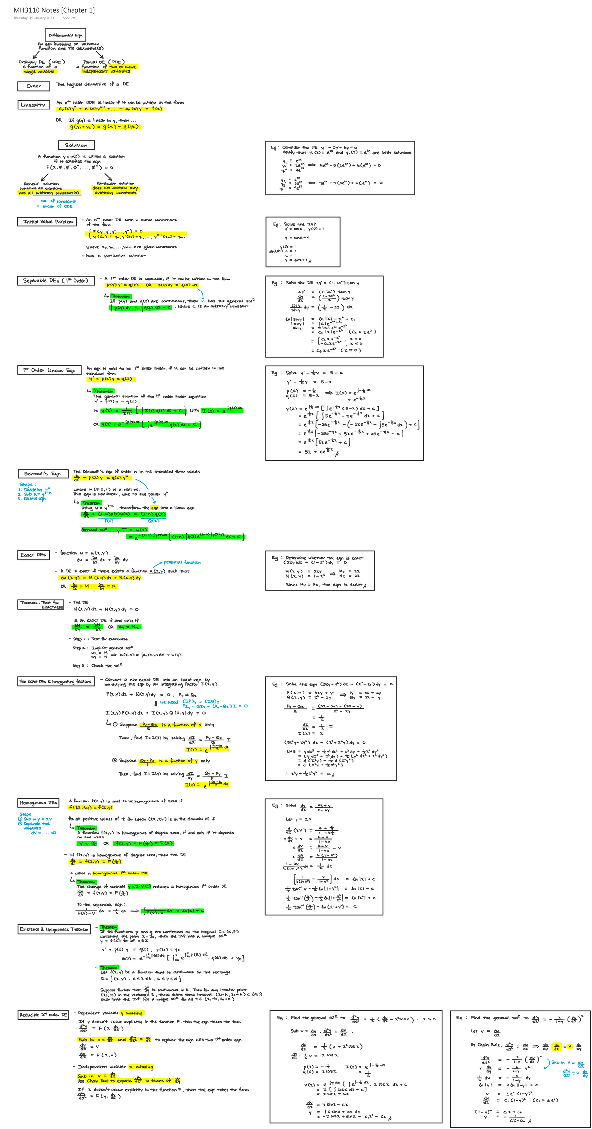 MH3110 Notes [Chapter 1] - MH3110 - Studocu