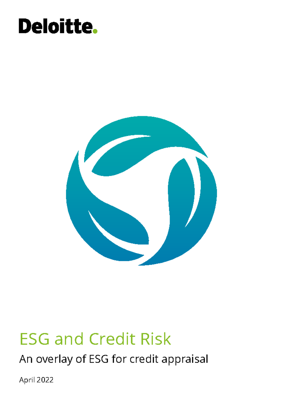 [2022] ESG and Credit Risk - An overlay of ESG for credit appraisal ...