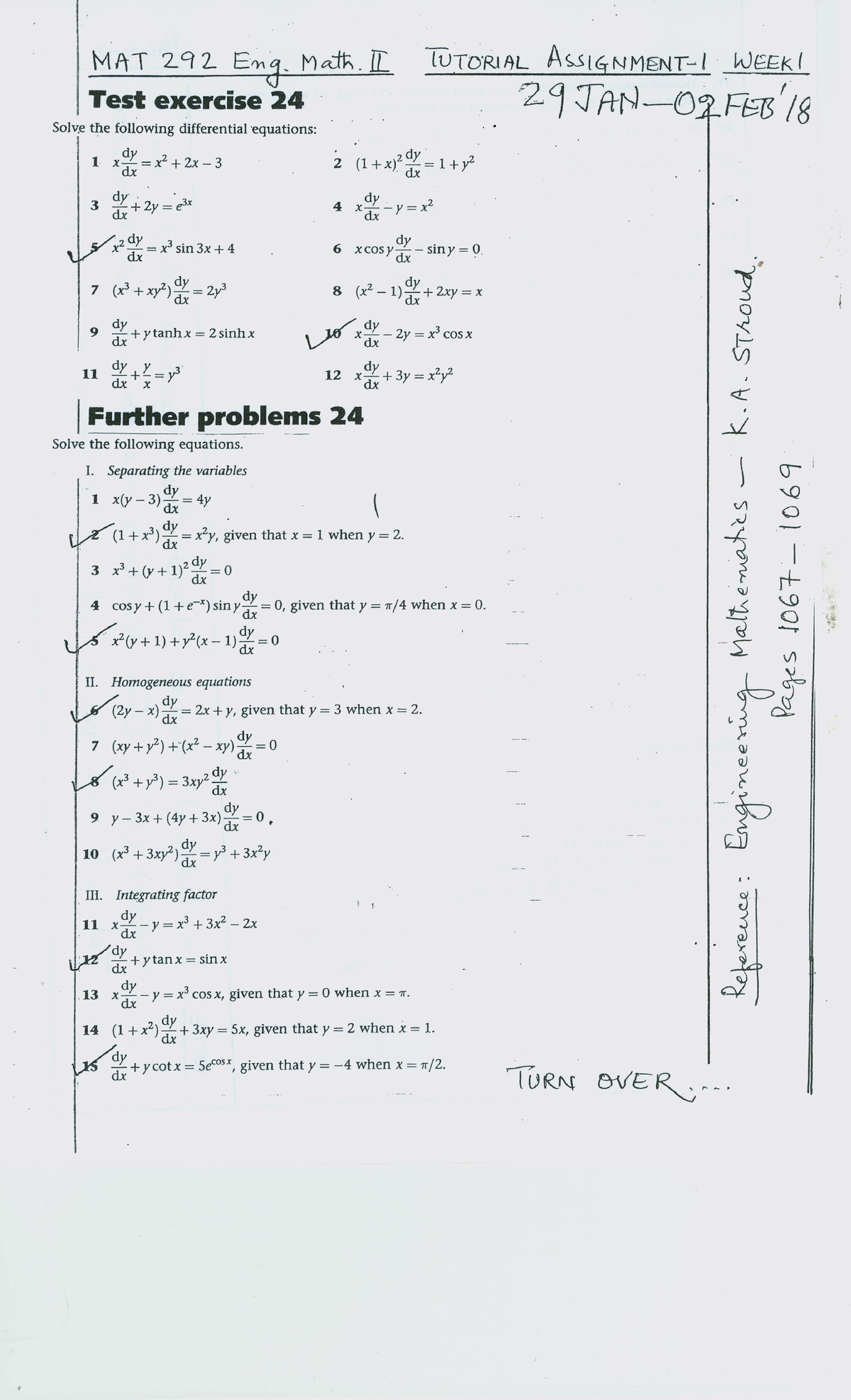 Tutorials 0001 - mathematics for culculus - Calculus I - Studocu