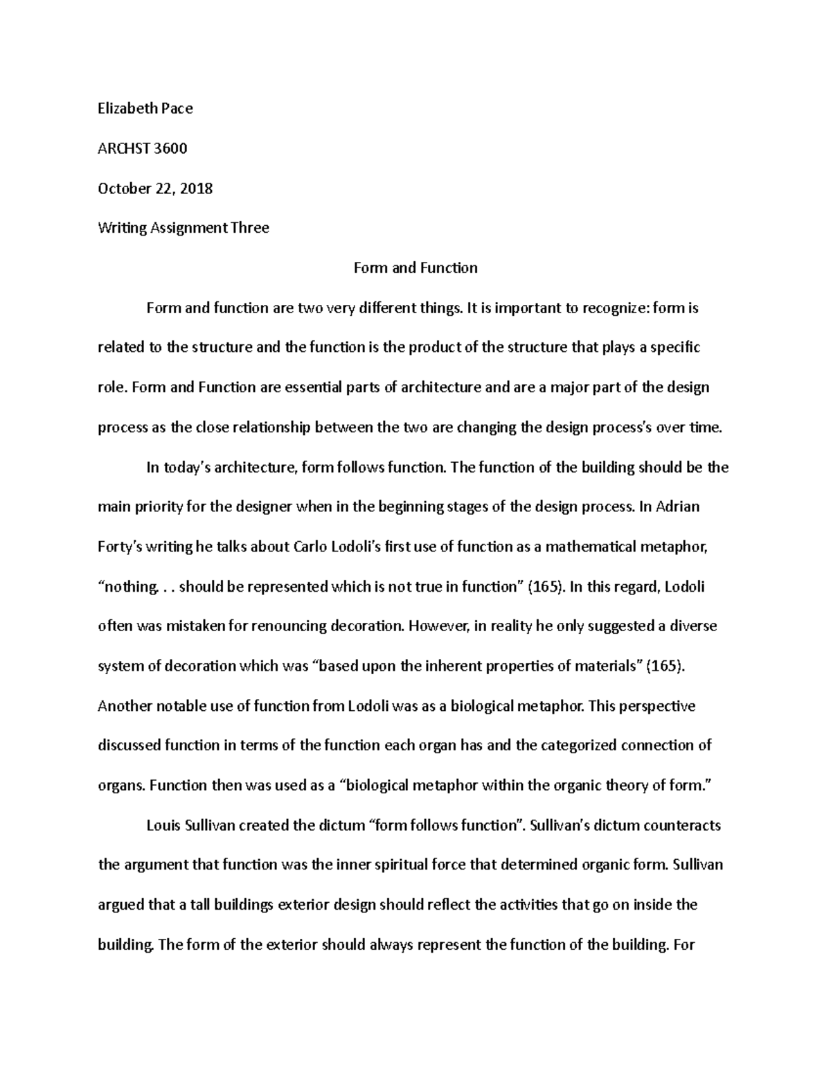 PACE Writing Three Revised - Elizabeth Pace ARCHST 3600 October 22 ...