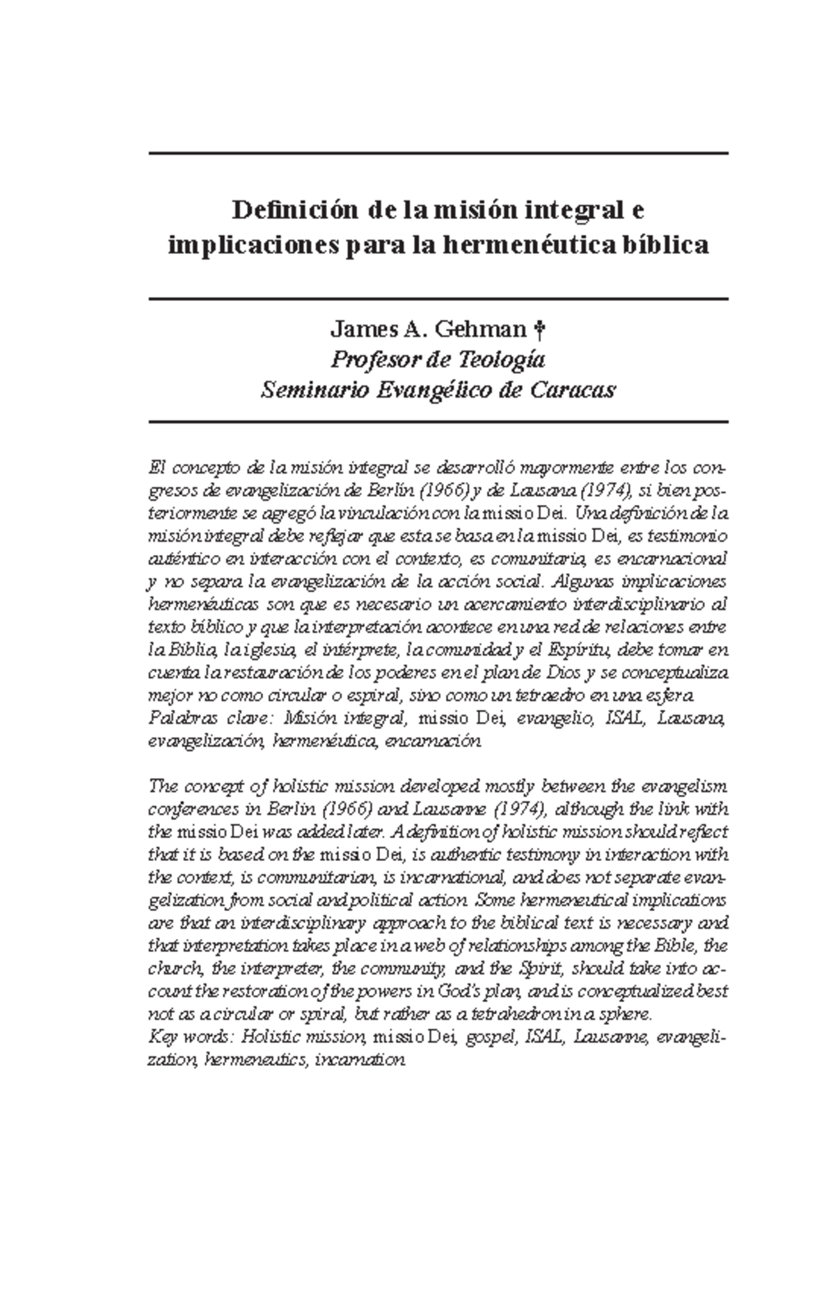 Definicion de la mision integral e impli - 109 Definición de la misión ...