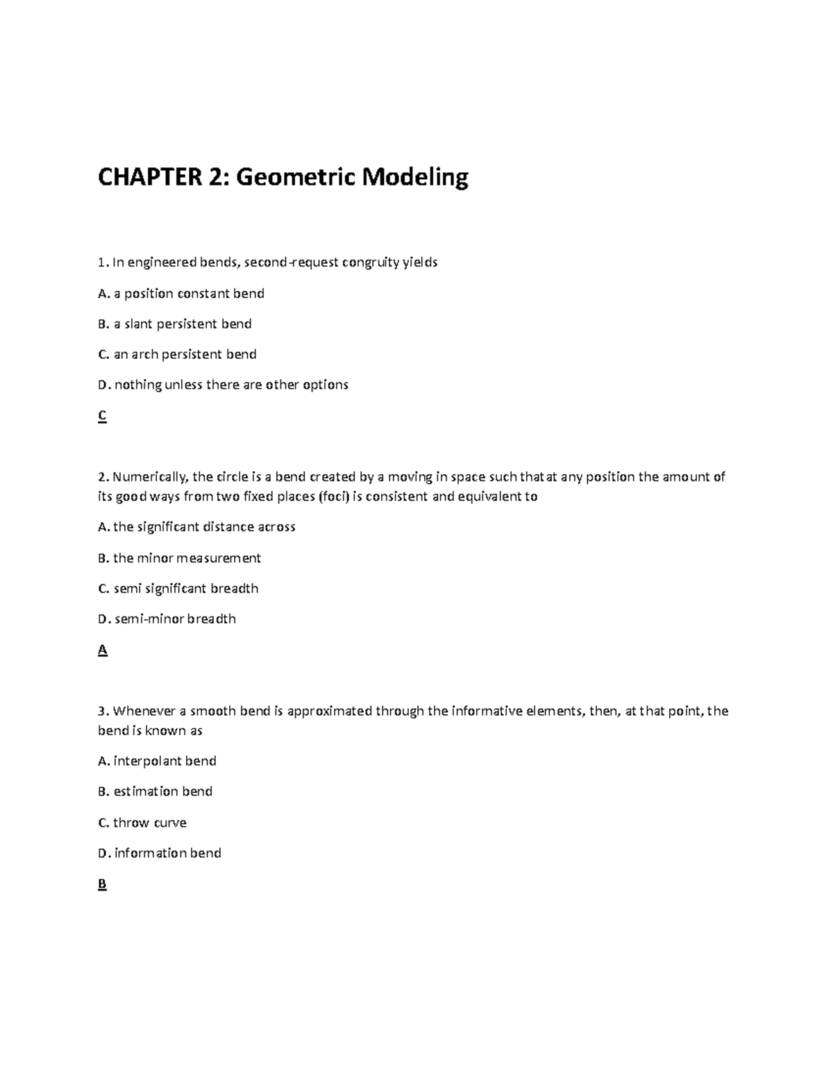 Chapter 2 Geometric Modeling - CHAPTER 2: Geometric Modeling In ...