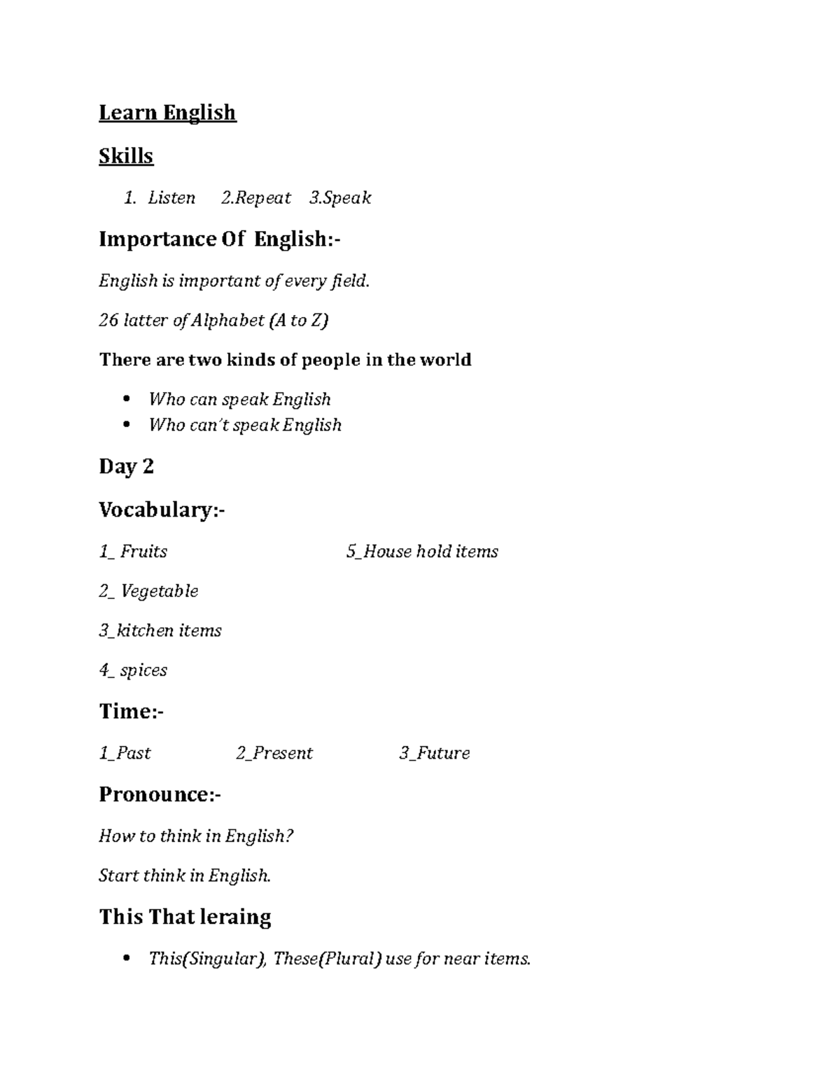 English leraning - Lecture notes 23 to 25 - Learn English Skills Listen ...