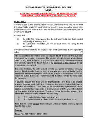Sample Suretyship - Example: Suretyship Law of Contract (2021) To be ...