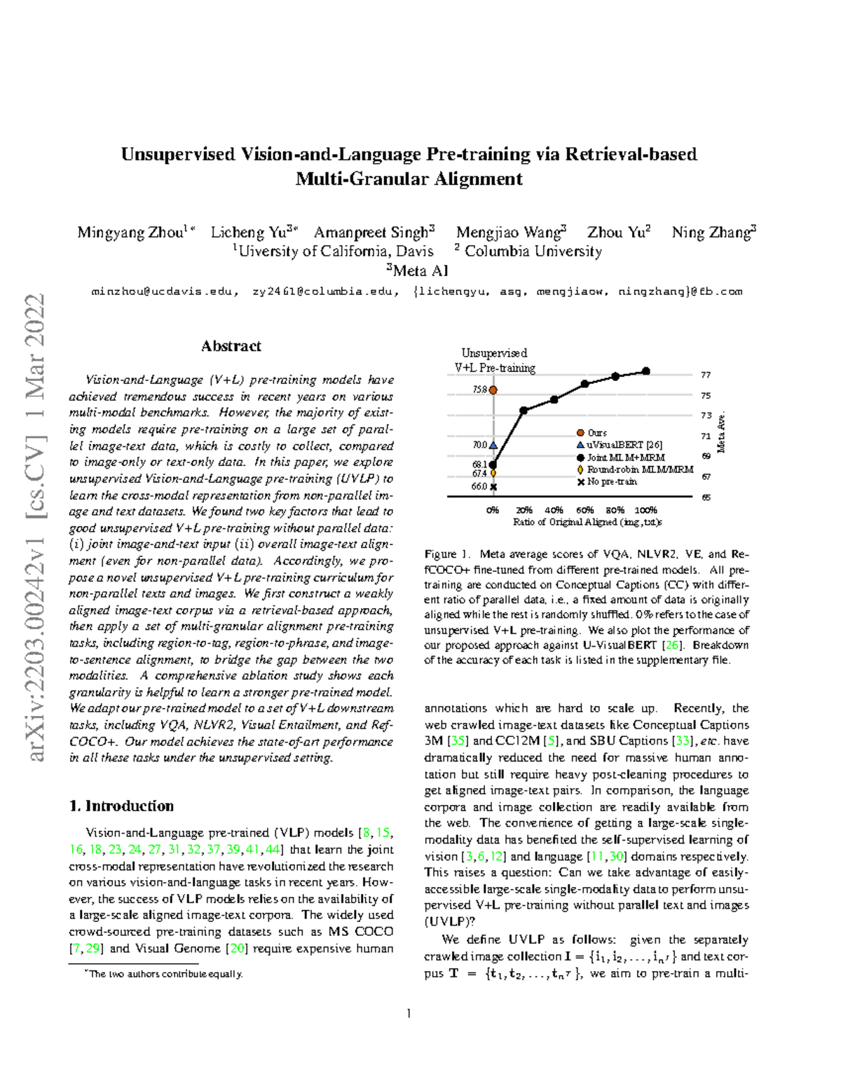 2203 - 2203 - Unsupervised Vision-and-Language Pre-training via Retrieval-based Multi-Granular ...