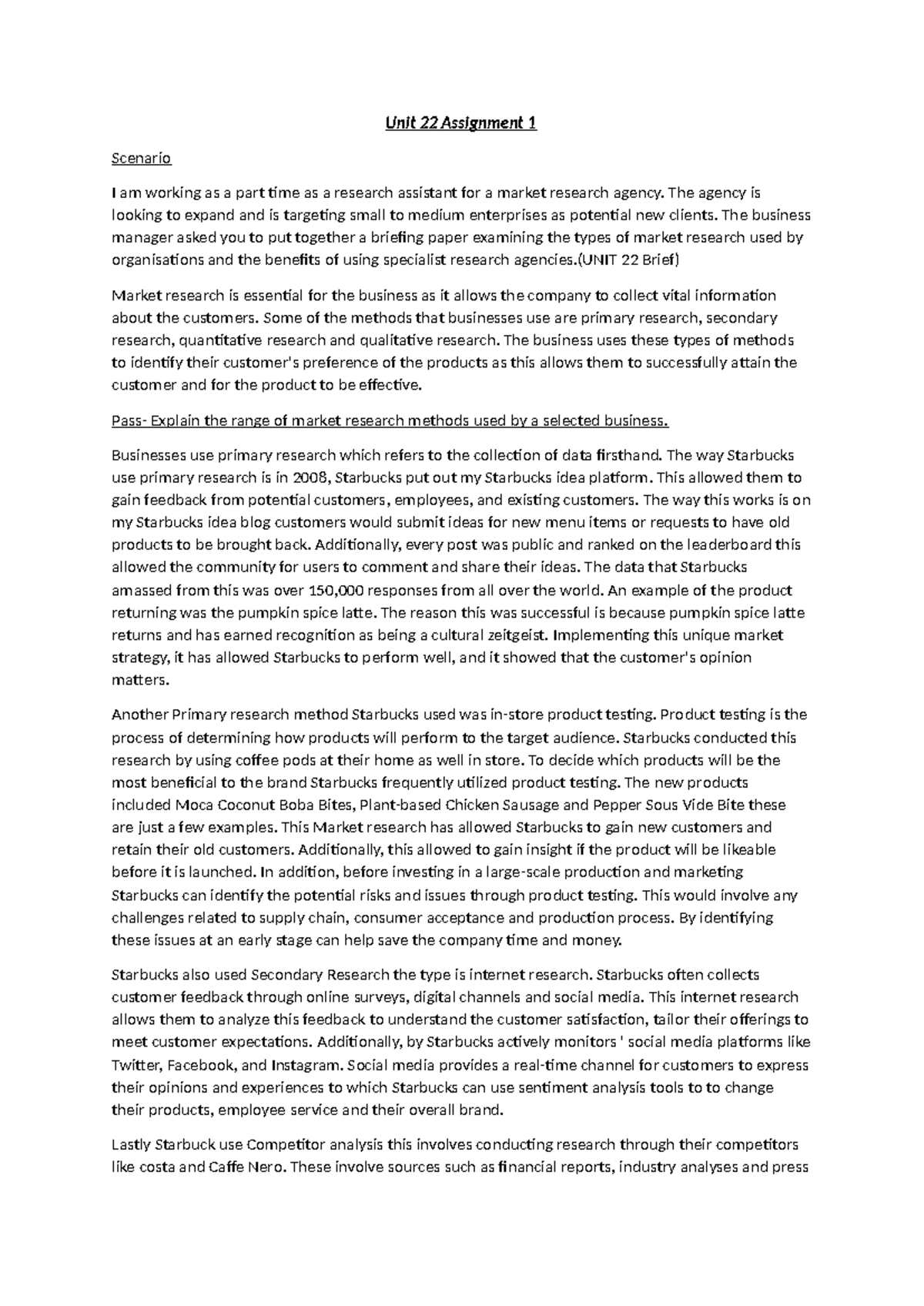 Unit 22 Assignment 1 - Unit 22 Assignment 1 Scenario I am working as a part time as a research ...