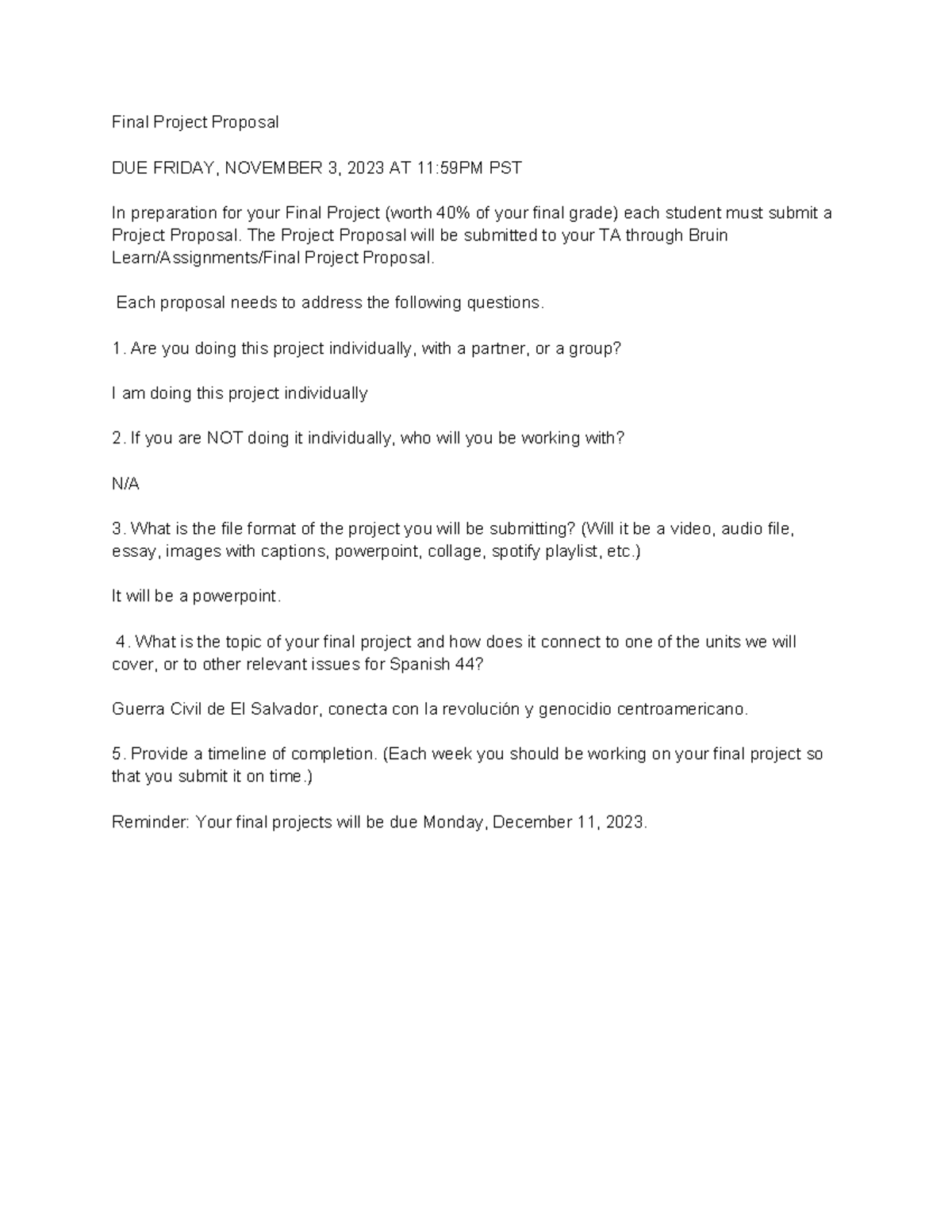 Final Project Proposal Luis Palacios - Final Project Proposal DUE ...