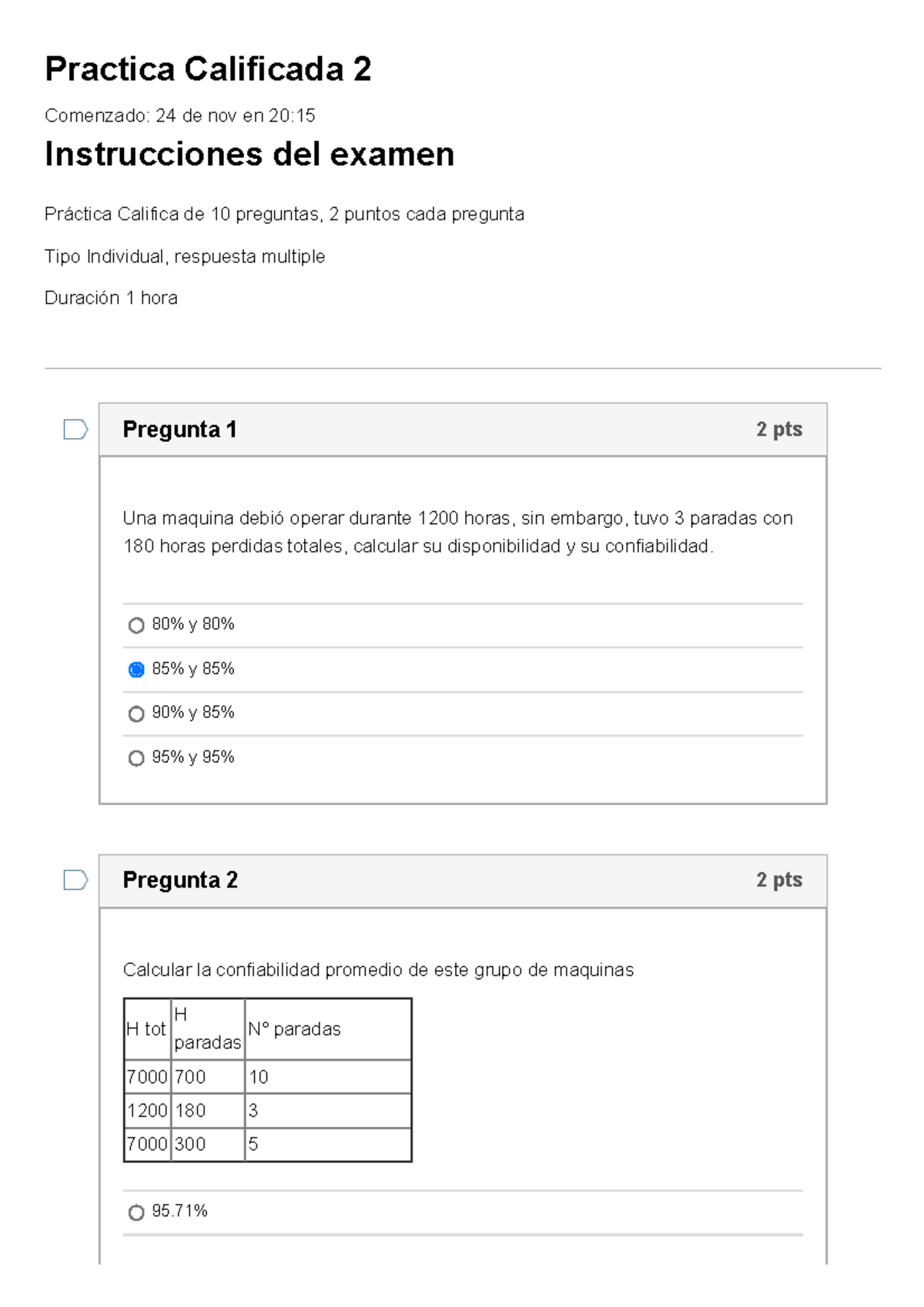 Examen Practica Calificada 2 - Practica Calificada 2 Comenzado: 24 de nov en 20: Instrucciones ...
