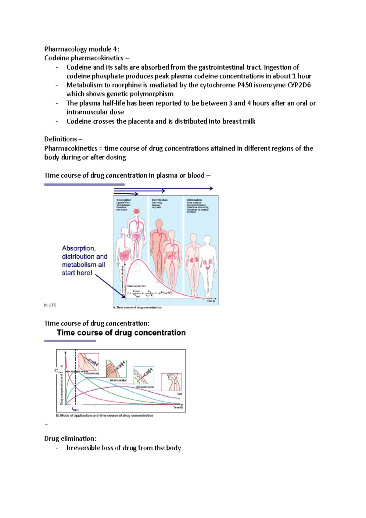 Pharmacology module 4 - Week 3 lecture notes - Pharmacology module 4 ...