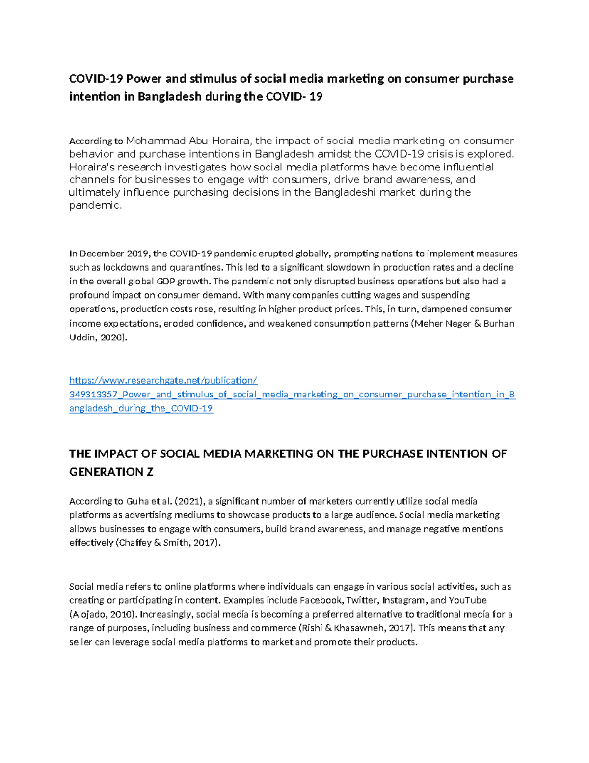 RRL Foreign Studies - COVID-19 Power and stimulus of social media ...