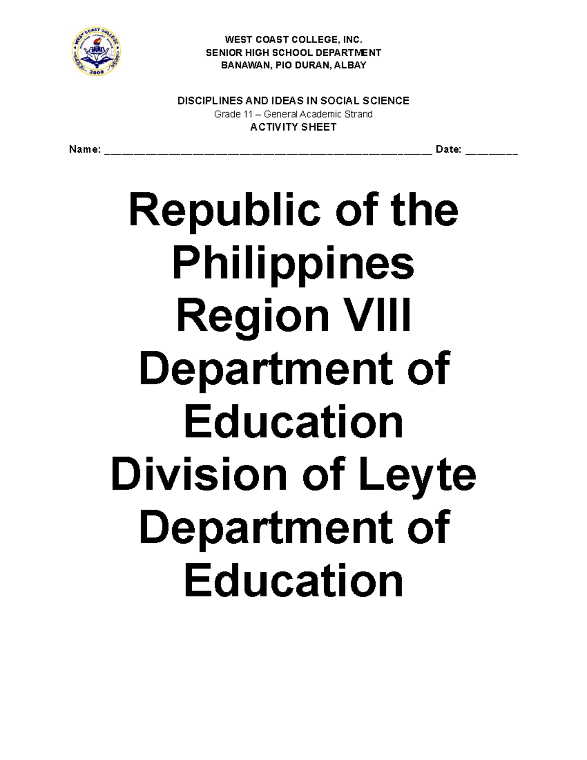 DISS Act Sheet - Disciplines and Ideas in Social Sciences ...