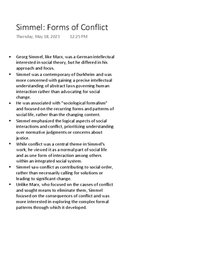 Important theories of Georg Simmel - GEORG SIMMEL (1858-1918) Georg ...