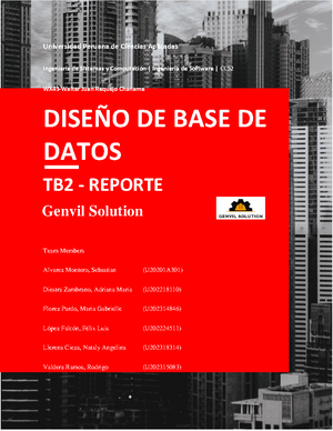 Diseño de base de datos - SI400 - UPC - Studocu