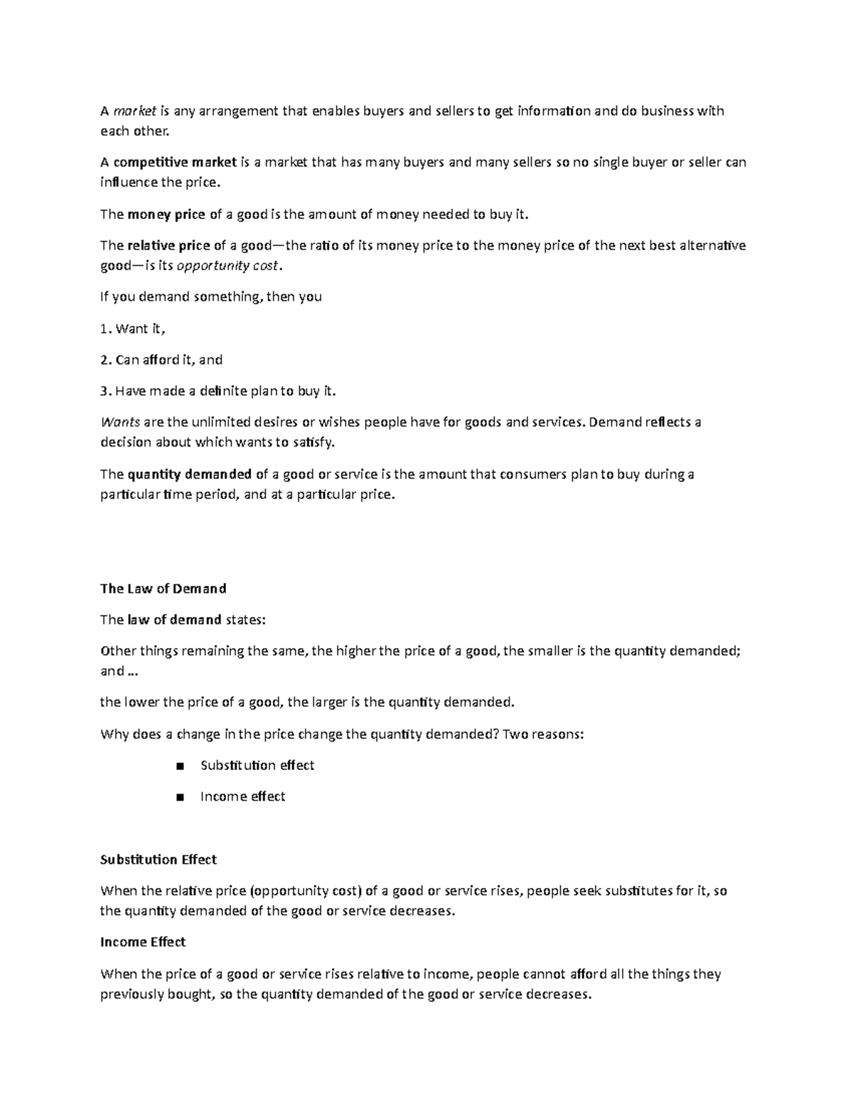 Ch3 - Chapter 3 - A market is any arrangement that enables buyers and ...
