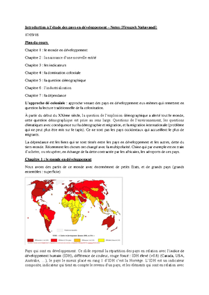Introduction générale à l'étude des pays en développement ...