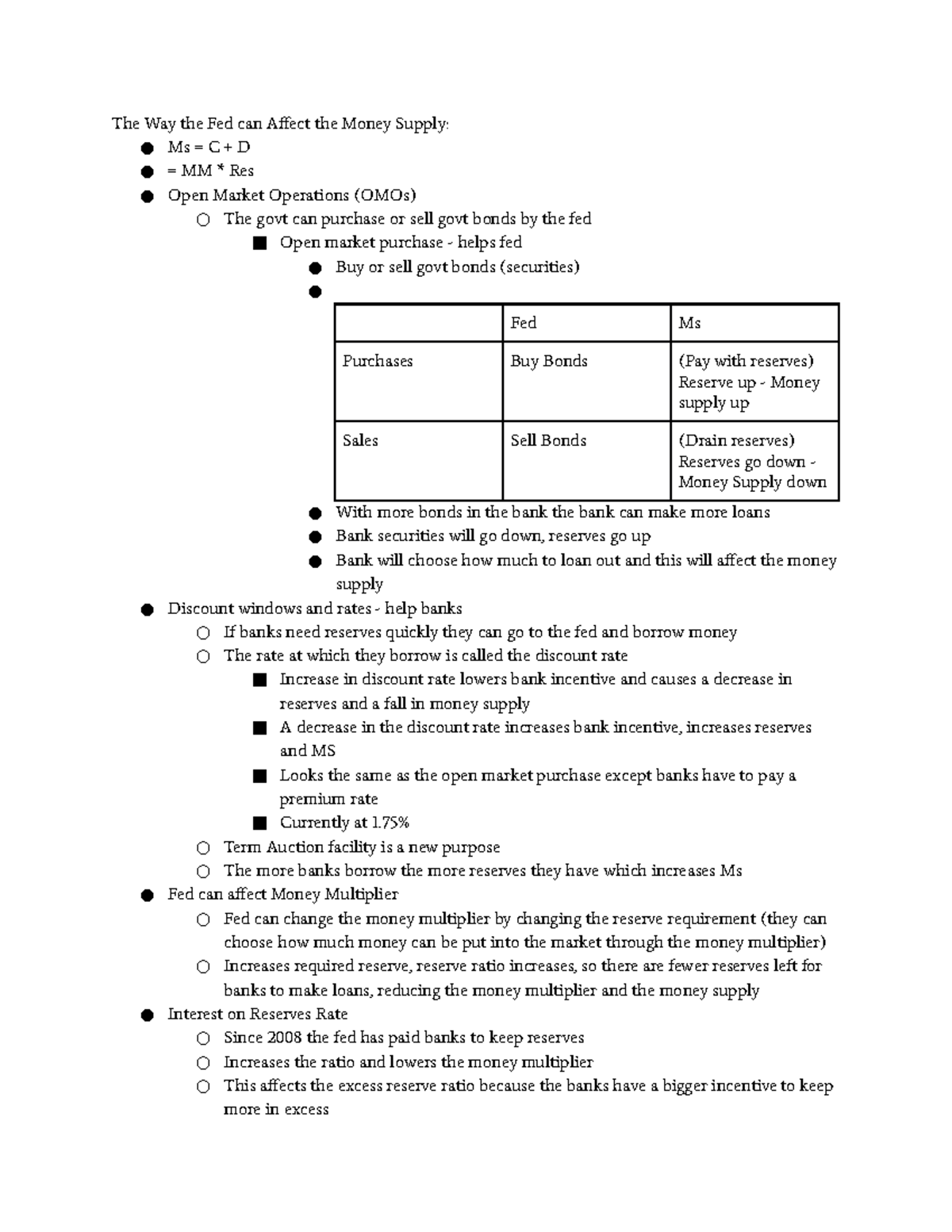 The Fed - Lecture notes 40 - The Way the Fed can Affect the Money ...