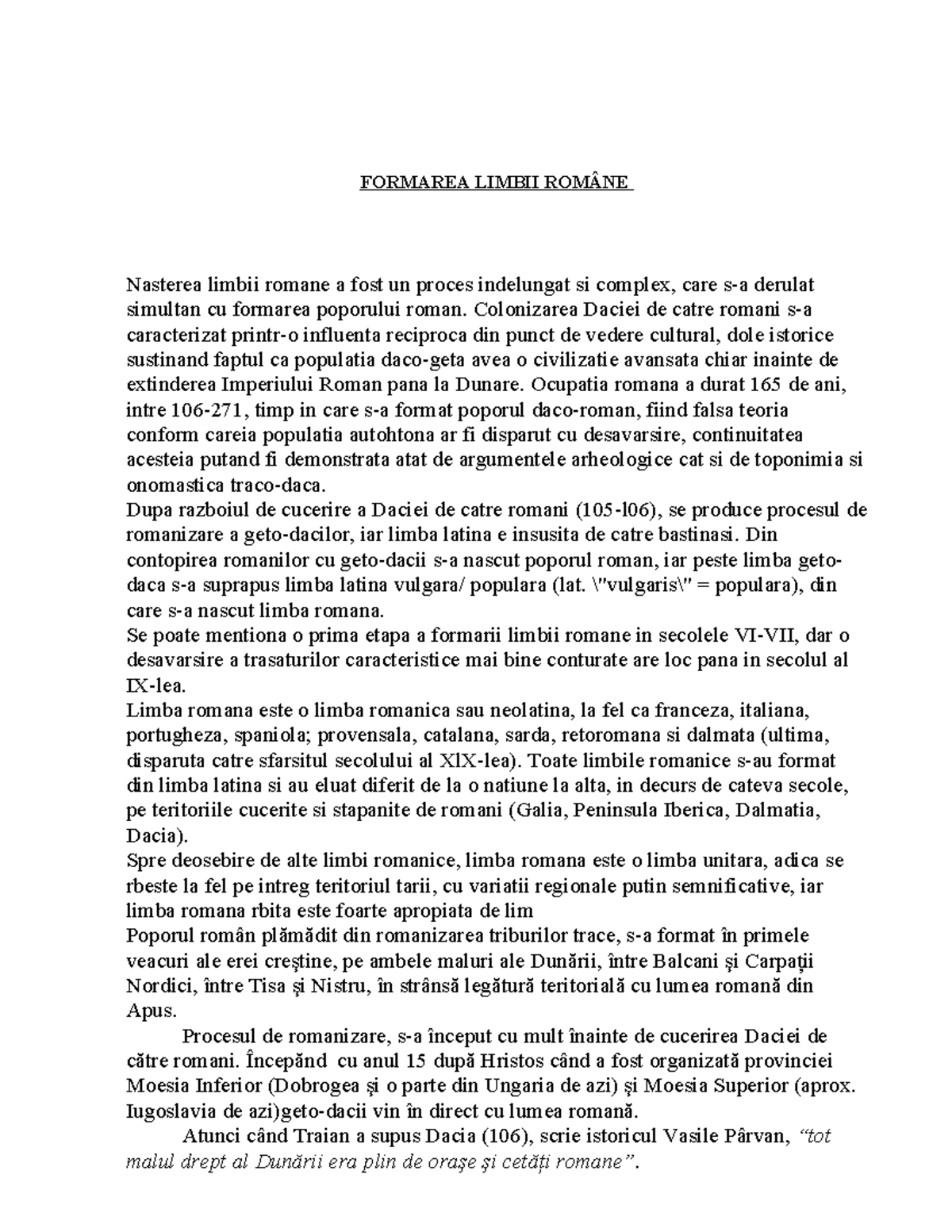 Formarea-limbii-romane-si-a-poporului-roman compress - FORMAREA LIMBII ...