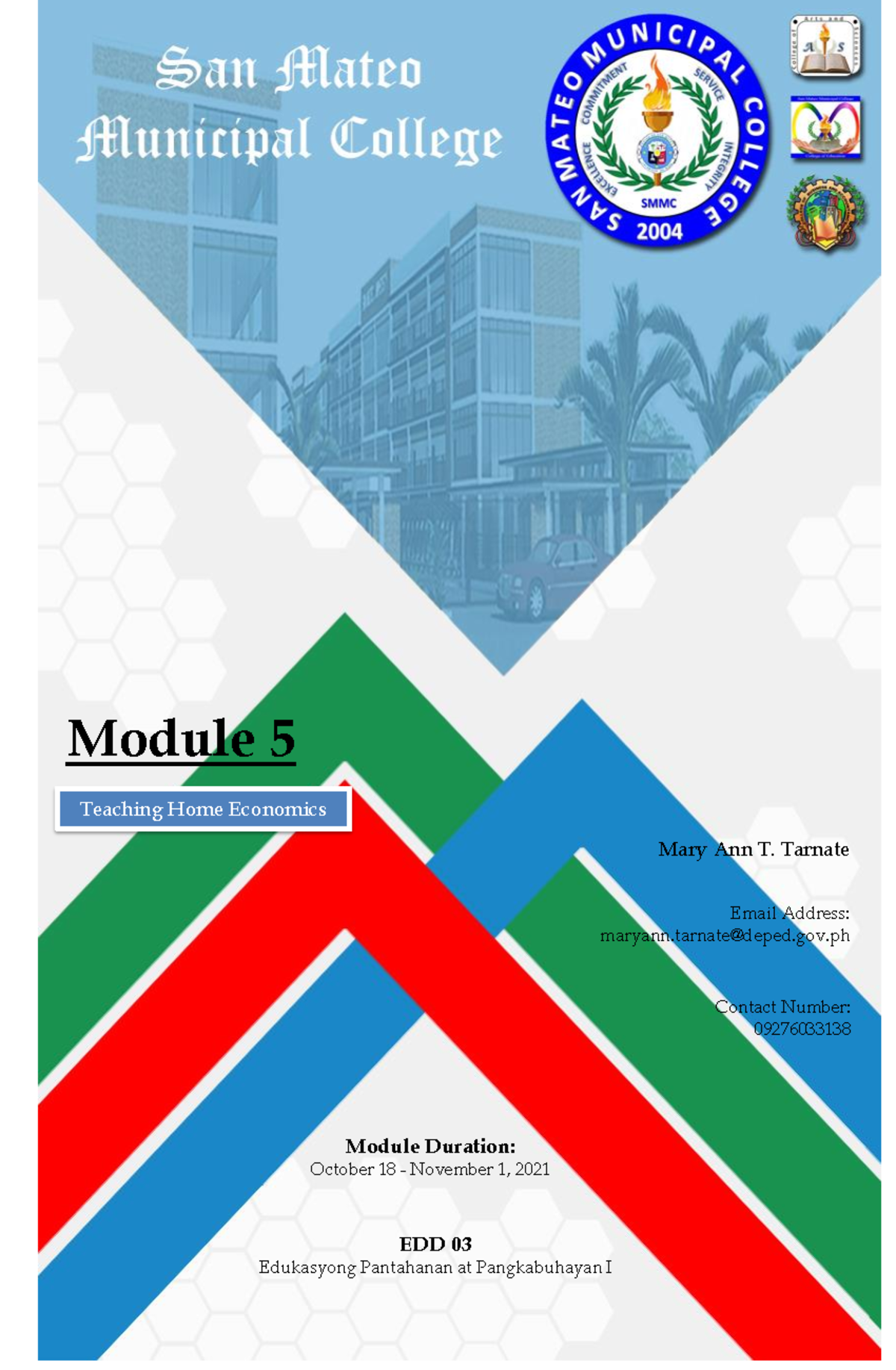 EPP Module 5 - Lecture notes - General L una St., Guitnangbayan I, San ...