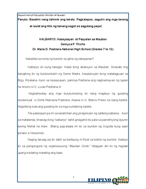 DRRR Module 1 - Disaster Readiness and Risk Reduction Quarter 2 ...