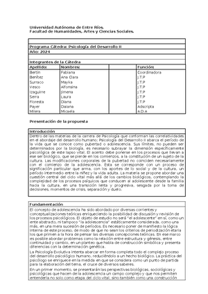 Psicología del Desarrollo II - UADER - Studocu