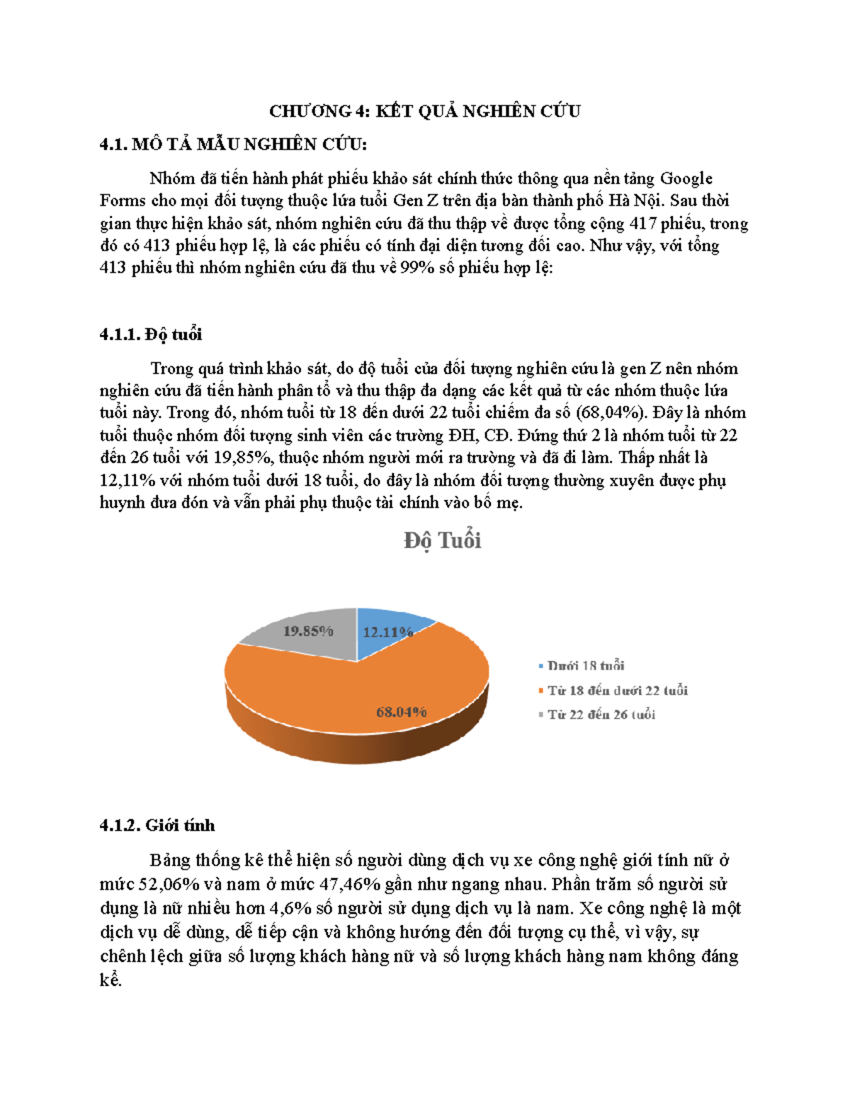 Chương-4 - nnkj - CHƯƠNG 4: KẾT QUẢ NGHIÊN CỨU 4. MÔ TẢ MẪU NGHIÊN CỨU ...