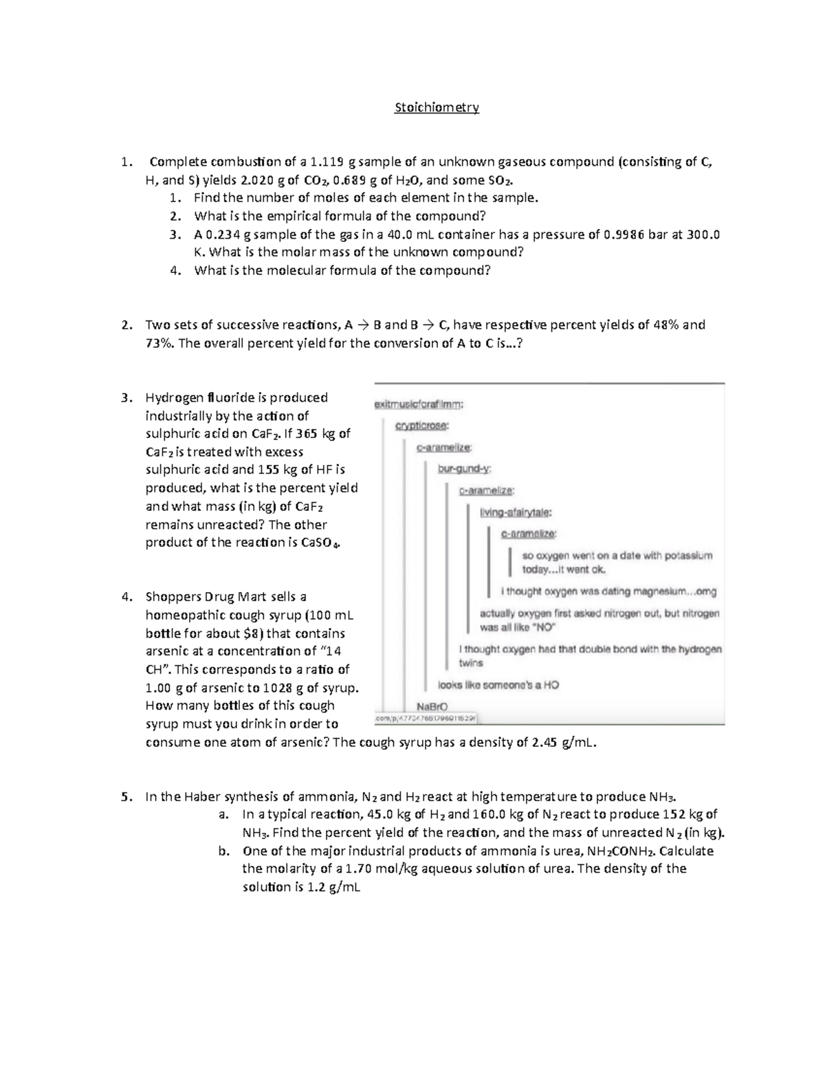 CHM1311- Stoichiometry and related calculation - Stoichiometry Complete ...
